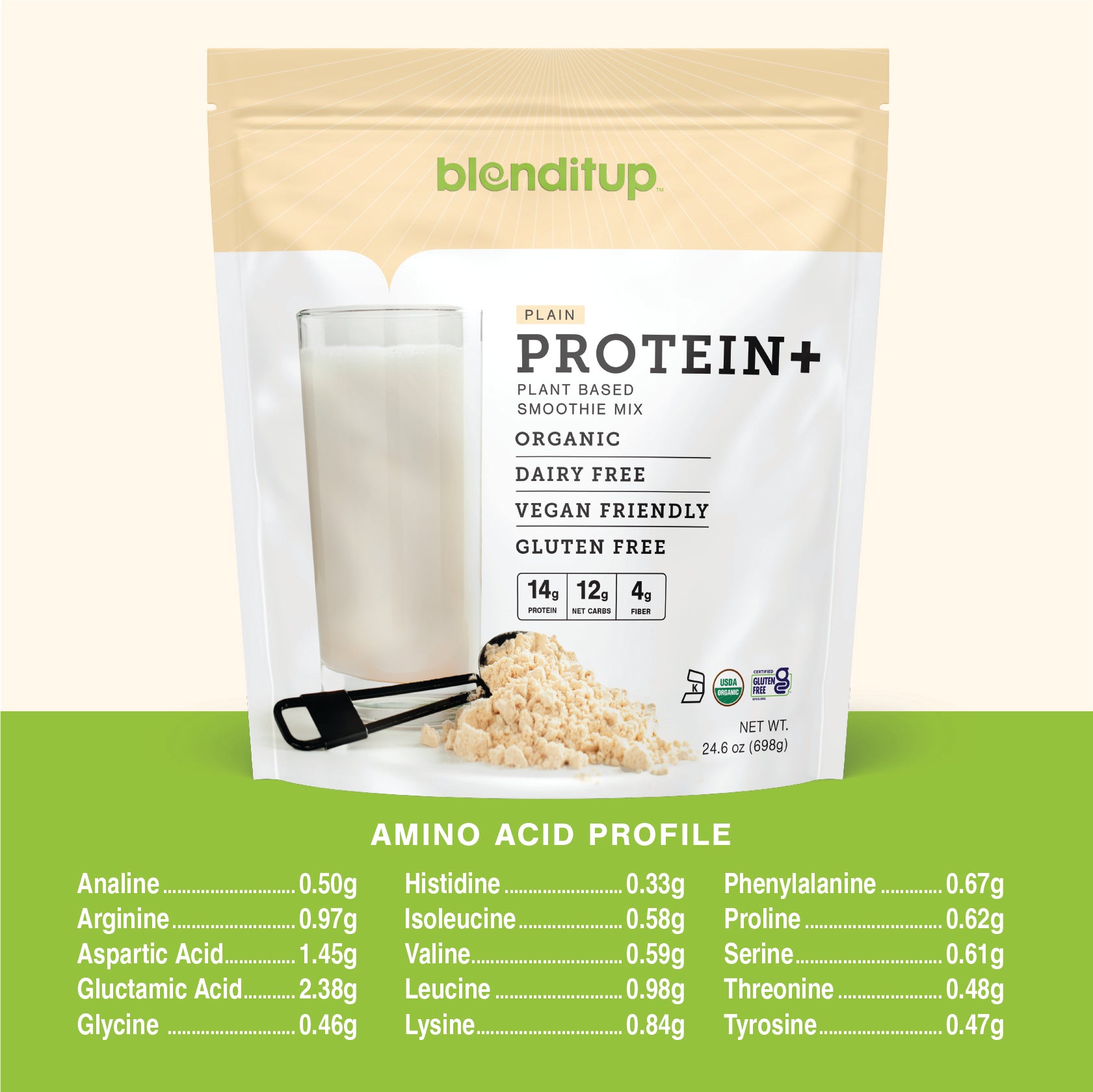 Organic Whole Vegan Protein Smoothie Mix – Blenditup™