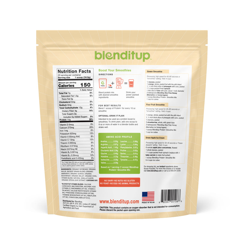 Organic Whole Vegan Protein Smoothie Mix – Blenditup™