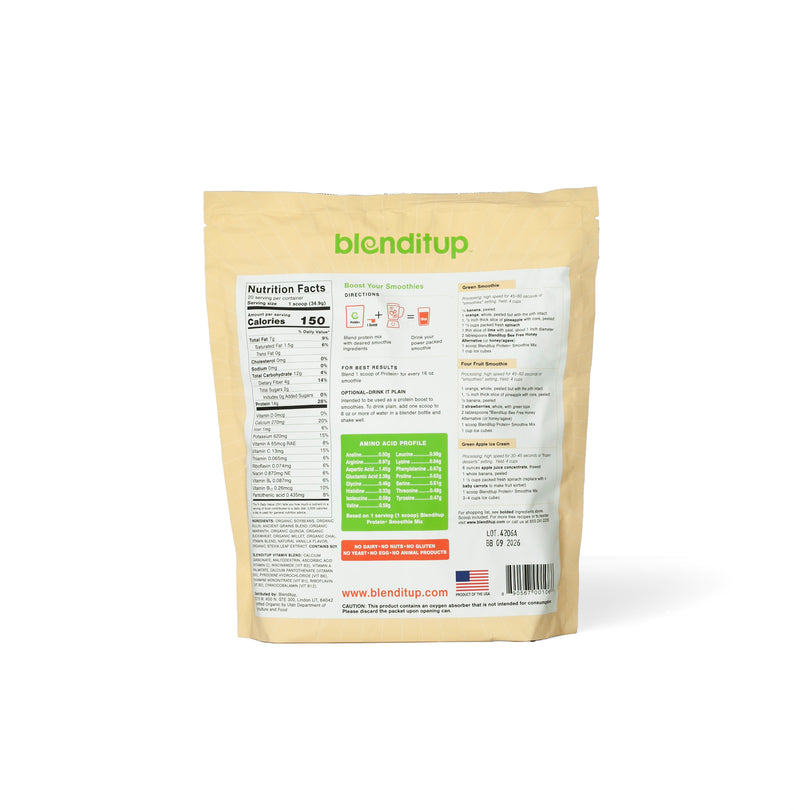 Organic Whole Vegan Protein Smoothie Mix – Blenditup™